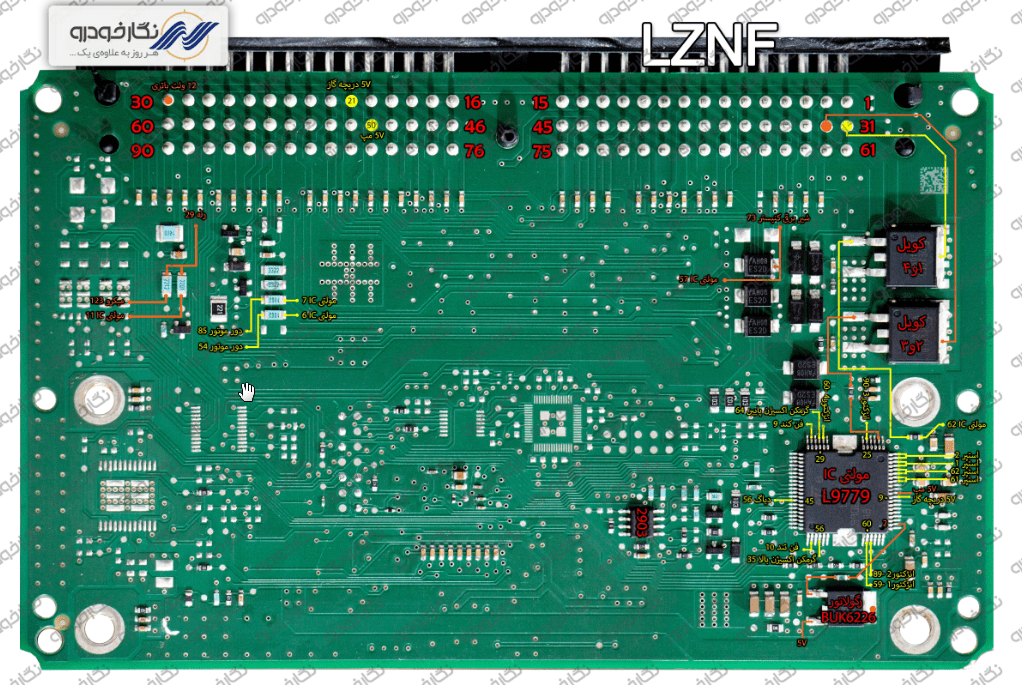 نقشه مدارهای داخلی ایسیو - آکادمی نگار خودرو